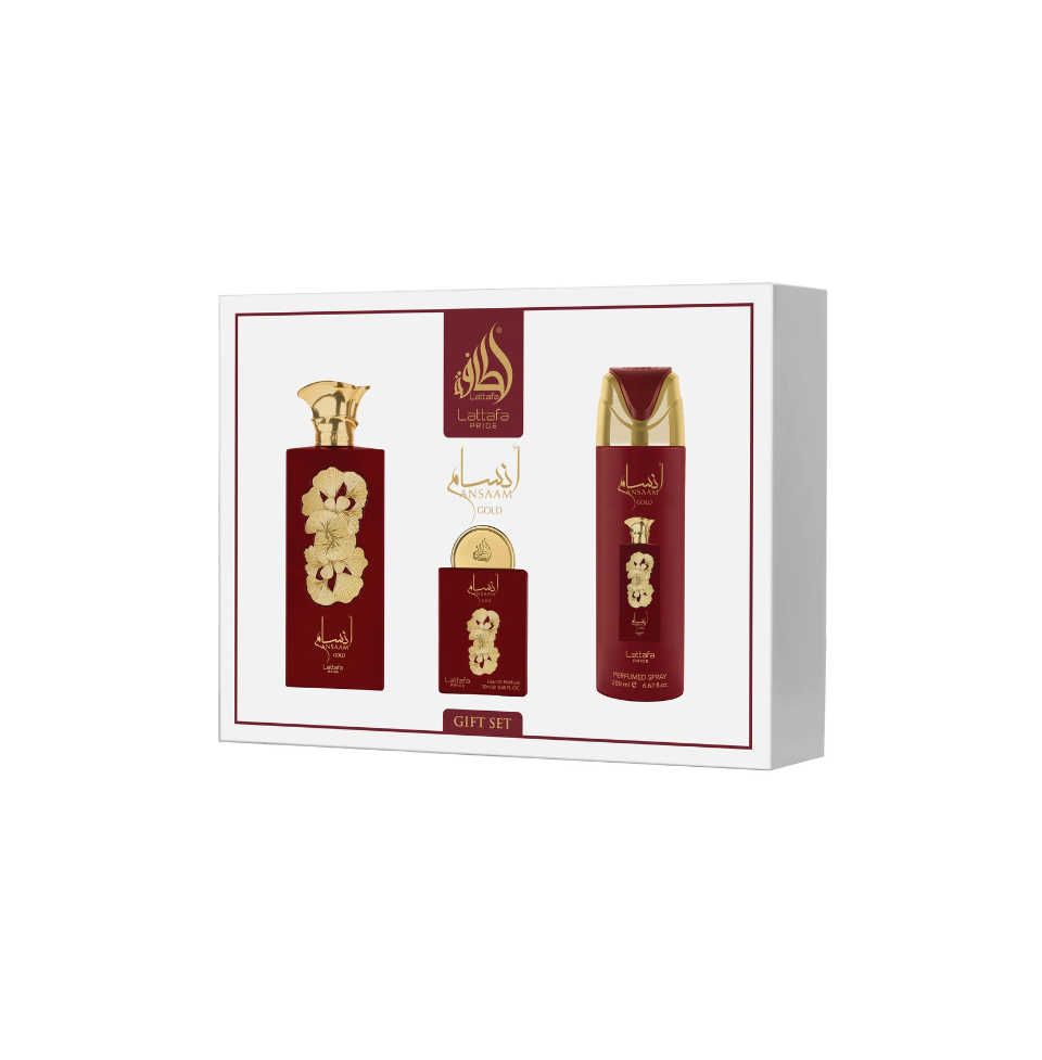 Gift Set Of Lattafa Ansaam Gold Eau De Parfum 100ml For Man & Woman ...